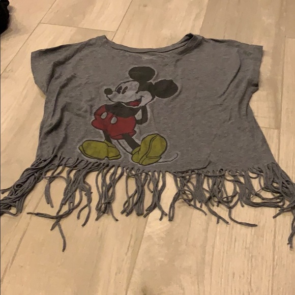 Disney | Tops | Mickey Mouse Fringe Tshirt | Poshmark